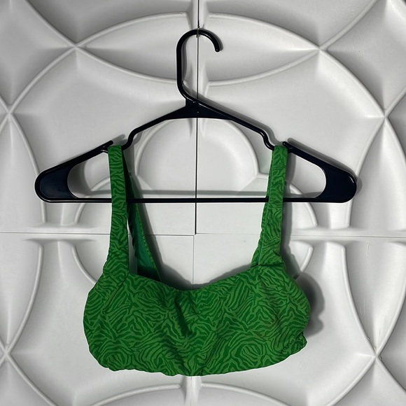 Andie | Swim | Andie Swim Green Zebra Jacquard Bikini Top Sz S | Poshmark